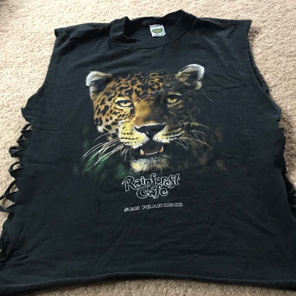 Rainforest Cafe | Tops | Shirttop Shredded Panther San Francisco | Poshmark